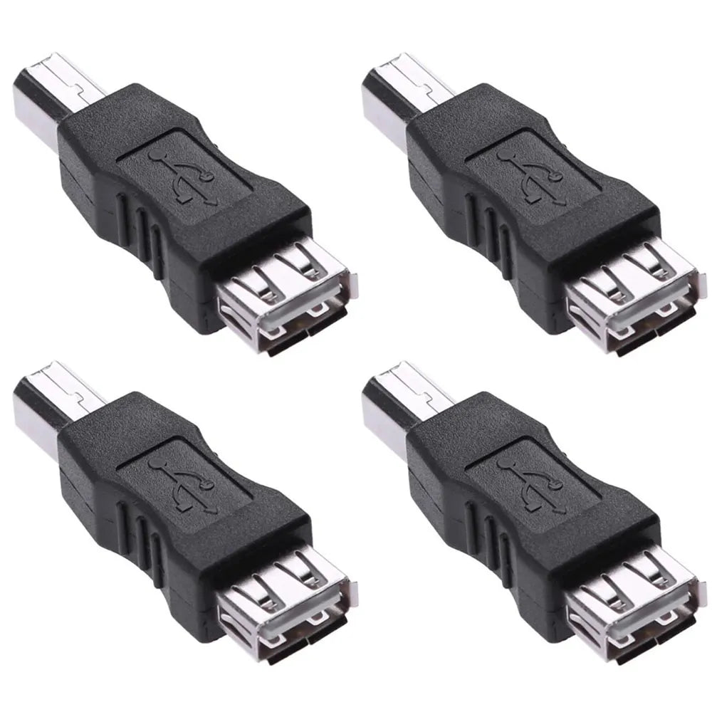 Adaptador USB-B Macho a USB-A Hembra 4 Unidades